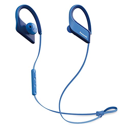 PANASONIC Wings Sport Headphones are Ultra-Light Wireless Bluetooth Sport Earbud 3D Flex Sport Clips with Microphone and Call/Volume Controller, IPX5 Rated Water-Resistant - RP-BTS35-A (Blue)