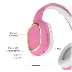 Packed Party Wireless Pink Bluetooth Headphones (Pink)