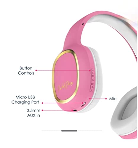 Packed Party Wireless Pink Bluetooth Headphones (Pink)