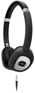 koss sp330 on ear dynamic headphones black with silver accents