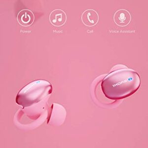 1MORE Stylish True Wireless in-Ear Headphones - Bluetooth - 6.5 Hours of Battery - 15-Minute Quick Charge for 3 Hours of Use – Portable Charging Headphone Case Included - Pink (Renewed)