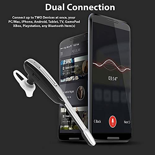 VOLT+ TEK STYZ Headset Compatible with Oppo A1 Pro 5G in Ear Wireless Bluetooth Noise Canceling Earpiece (Black/Gold)