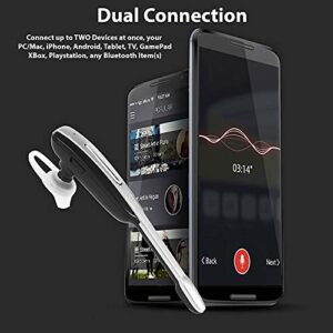 VOLT+ TEK STYZ Headset Compatible with Oppo A1 Pro 5G in Ear Wireless Bluetooth Noise Canceling Earpiece (Black/Silver)