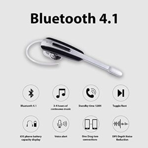 VOLT+ TEK STYZ Headset Compatible with Oppo A1 Pro 5G in Ear Wireless Bluetooth Noise Canceling Earpiece (Black/Silver)