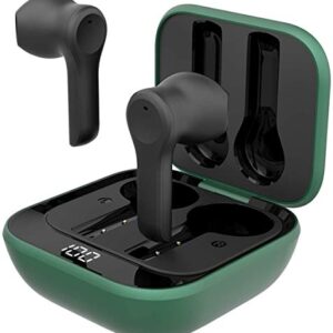 Smart-life TWS BT 5.0 Headphones with Charging Case, Touch Control Waterproof Sports Earphone with Mic Stereo Bluetooth Headset Type-C Charging 24H Playback for Home,Office (Green)