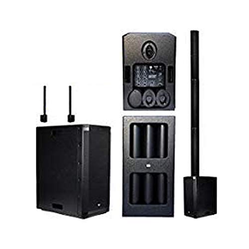 EMB 10BT PK1 1500W Tower Bluetooth All-in-One Linear Array PA Portable Linkable Speaker - Perfect for Home/Karaoke/Birthday/DJ Party/Meeting/Camp/Jobsite/Construction