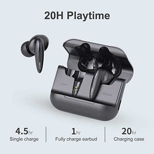 iWALK AmourDuo PlusWireless Earbuds Compatible with iPhone, Bluetooth Earbuds with Charging Case 10mm Drivers Deep Bass & Clear Mids Highs,20H Playtime Mono & Twin Modes Touch Control Compact & 4g