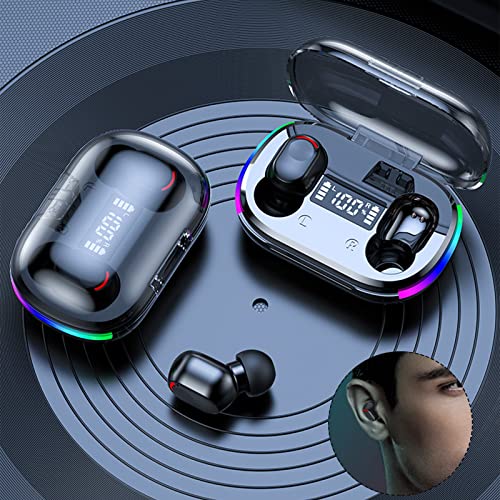 K10 Bluetooth 5.3 Mini Wireless Earbuds with Charging Case, True Wireless Noise Cancelling Earbuds in Ear Light-Weight Headphones Built-in Microphone IPX5 Waterproof Premium Sound Sport Headset