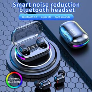 K10 Bluetooth 5.3 Mini Wireless Earbuds with Charging Case, True Wireless Noise Cancelling Earbuds in Ear Light-Weight Headphones Built-in Microphone IPX5 Waterproof Premium Sound Sport Headset