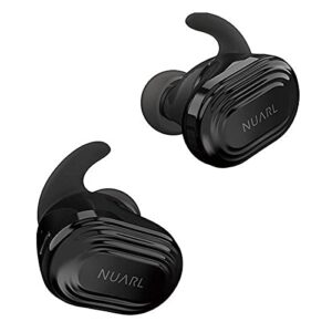 nuarl n10 plus active noise canceling completely wireless earphones earbuds multi-point support bluetooth5.2 7hr playback aptx aac with hdss ipx4 n10plus-pb(piano black)