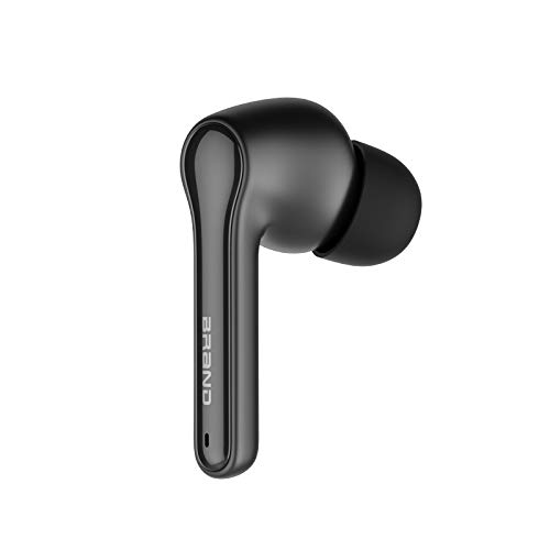 rockmia Ture Wireless in-Ear Earbuds Mini Noise Cancelling Headphones Built-in Mic, Bluetooth 5.0 Headphones Compatible with Apple & Android(Black, T1)