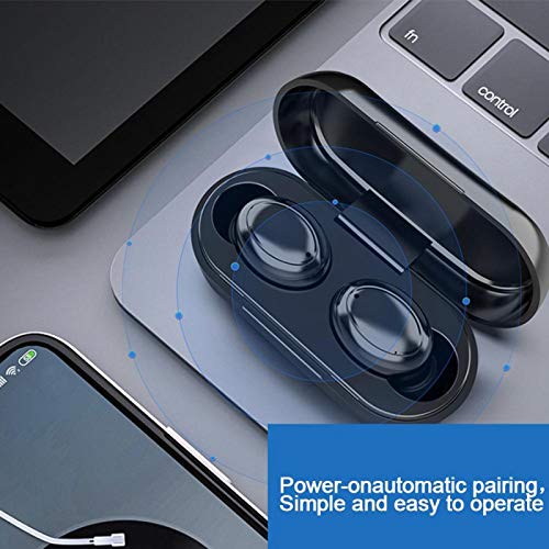 V2 Binaural Wireless Bluetooth Sports Earbud, Portable True Wireless TWS Private Mode Stereo Headphones in Ear Built in Mic Headset with Charging Box 70 Hours Standby for Running, Workout, Gym