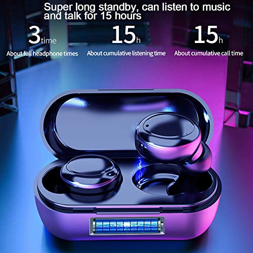 V2 Binaural Wireless Bluetooth Sports Earbud, Portable True Wireless TWS Private Mode Stereo Headphones in Ear Built in Mic Headset with Charging Box 70 Hours Standby for Running, Workout, Gym