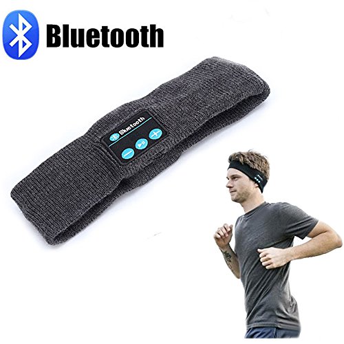 Wireless Bluetooth Stereo Headphones Sports Sleeping Headband Headset Headphone Speaker (Dark Grey)