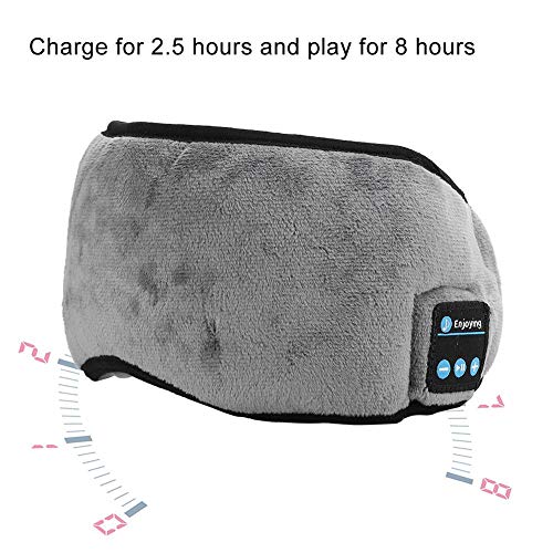 Sleep Headphones Bluetooth Eye Mask, Smart Wireless BT5.0 Blindfold Music Travel Sleeping Blindfold for Side Sleepers Washable Adjustable Travel Music Handsfree Sleeping 8H Playtime