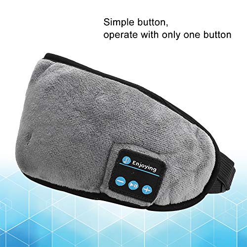 Sleep Headphones Bluetooth Eye Mask, Smart Wireless BT5.0 Blindfold Music Travel Sleeping Blindfold for Side Sleepers Washable Adjustable Travel Music Handsfree Sleeping 8H Playtime