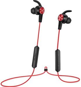 honor xsports wireless bluetooth headphones sports earbuds am61r ipx5 waterproof wireless music mic control handsfree noise cancelling for running, gym- international version (red)