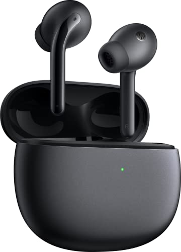 Xiaomi Buds 3, Up to 40dB ANC, 3 ANC Modes, Dual Transparency Modes, Dual-Magnetic Dynamic Driver, Hi-Fi Sound Quality, 32 Hours Battery Life, IP55 Dust and Water Resistance, Wireless Charging, Black