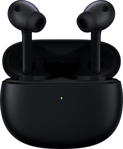 Xiaomi Buds 3, Up to 40dB ANC, 3 ANC Modes, Dual Transparency Modes, Dual-Magnetic Dynamic Driver, Hi-Fi Sound Quality, 32 Hours Battery Life, IP55 Dust and Water Resistance, Wireless Charging, Black