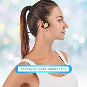 LonFine Air Open Ear Wireless Bone Conduction Headphones, Built-in Microphones Lightweight Sweat Resistant Bluetooth Headsets for Running Cycling Hiking & Outdoor Calls, Painless Wearing