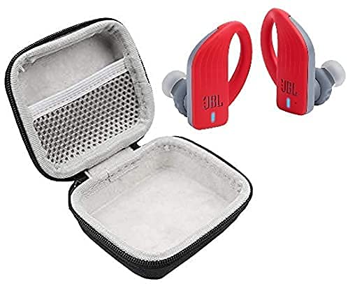 JBL TWS True Wireless in-Ear Headphones Bundle with Deluxe Hardshell Case (Endurance Peak, Red) (Renewed)