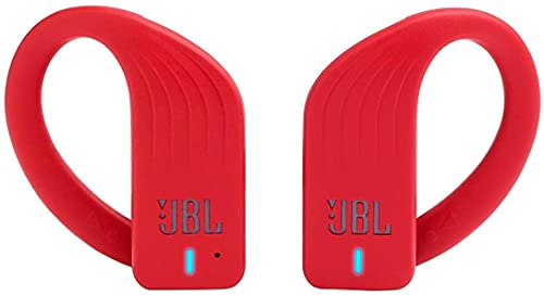 JBL TWS True Wireless in-Ear Headphones Bundle with Deluxe Hardshell Case (Endurance Peak, Red) (Renewed)