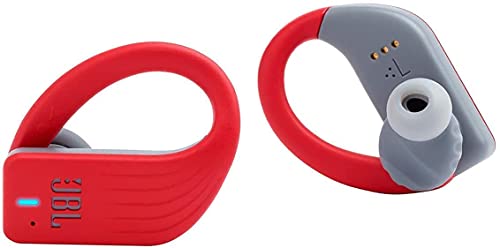 JBL TWS True Wireless in-Ear Headphones Bundle with Deluxe Hardshell Case (Endurance Peak, Red) (Renewed)