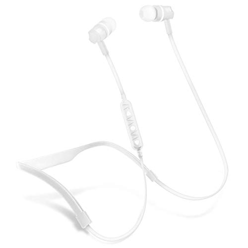 HyperGear Flex 2 Sport Wireless Earphones. Hands-free Music & Calls + Removable Neckband & Sweat-proof For At The Gym,Cycling,Running &Walking (White)