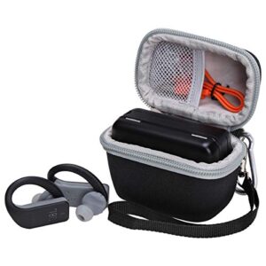 aproca hard travel storage carrying case for jbl endurance peak true/doss genie wireless bluetooth in-ear sport headphones