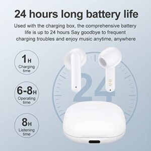 Hoseili 【2022new editionBluetooth Headphones.Bluetooth 5.2 Wireless Earphones in-Ear，LED Power Display IPX7 Waterproof Band Microphone Touch Control Portable Charging Case for iOS Android PC. YJ2