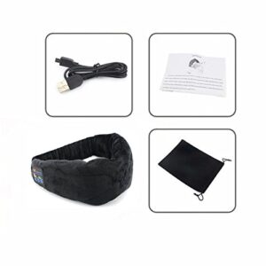 ZEERKEER Bluetooth Eye Mask for Sleeping, Washable Wireless Sleep Headphones with Stereo Speaker and MIC Perfect for Sleeping / Relaxation / Air Travel / Meditation / Insomnia (Black)