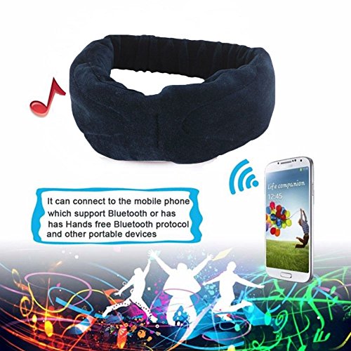 ZEERKEER Bluetooth Eye Mask for Sleeping, Washable Wireless Sleep Headphones with Stereo Speaker and MIC Perfect for Sleeping / Relaxation / Air Travel / Meditation / Insomnia (Black)