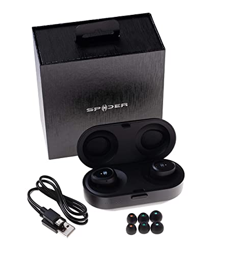 Spider Truly Wireless Bluetooth Earphones BT200, Black, A-EMIC-BT200