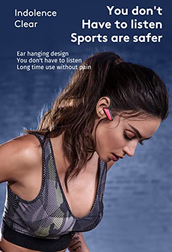 Bone Conduction Headphones Open Ear Wireless Bluetooth 5.2 Sports Headset Waterproof Earbuds with Microphone Long Battery Life Neckband for Running Workout Cycling Android iOS