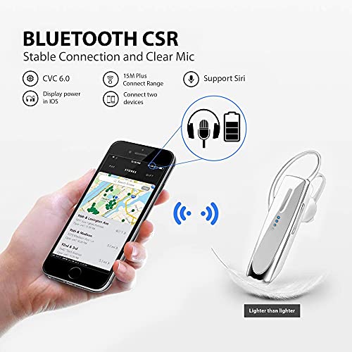 TEK STYZ V5.0 CSR Wireless Bluetooth Earpiece for iPhone, Android, Samsung,Laptop,Tablet with Mic, IPX3 Waterproof Headset with CVC 6.0 Dual Noise Cancelling Technology and 24H Talk Time/Playtime