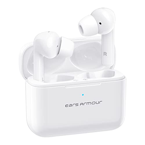 Ears Armour Wireless Earbuds Bluetooth in-Ear Headphones with 4 Microphones Hybrid Active Noise Cancelling Transparency Mode 26-H Playtime Immersive Stereo Sound TWS Earphones for Running and Call