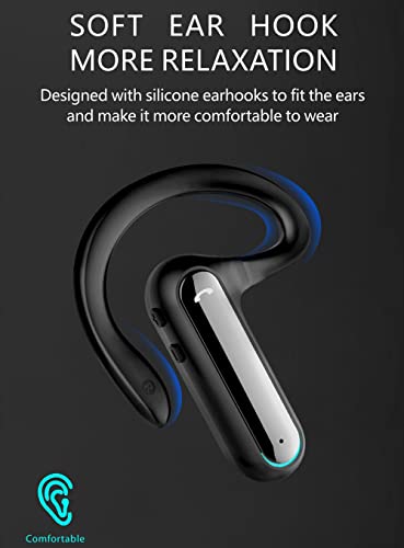 RISTARWH Wireless Earbuds,Bluetooth 5.2 Headphones Sport Wireless HiFi Stereo Earphones Non-in-Ear Noise Cancelling Headset for Business/Driving/Office