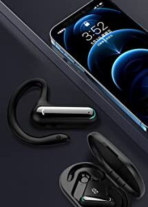 RISTARWH Wireless Earbuds,Bluetooth 5.2 Headphones Sport Wireless HiFi Stereo Earphones Non-in-Ear Noise Cancelling Headset for Business/Driving/Office