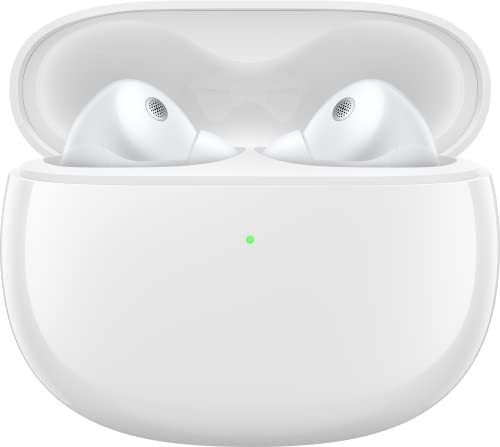 Xiaomi Buds 3, Up to 40dB ANC, 3 ANC Modes, Dual Transparency Modes, Dual-Magnetic Dynamic Driver, Hi-Fi Sound Quality, 32 Hours Battery Life, IP55 Dust and Water Resistance, Wireless Charging, White