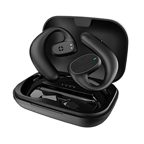 Houlyn Open Ear Headphones Wireless Bluetooth Bone Conducting Earbuds with Earhooks Sports Workout Running Earbuds with Charging Case Waterproof Open Ear Earbuds Built in Mic