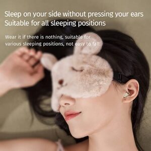 Invisible Sleep Earbuds Smallest Lightest Tiny Noise Cancelling Ear buds for Sleeping Quiet-Comfort Mini Sleepbuds Wireless Bluetooth 5.2 Hidden Headphones for Side Sleepers / Work Small Earplugs