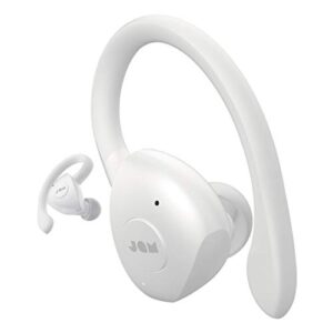 jam true wireless athlete sweat resistant wireless earbuds, white