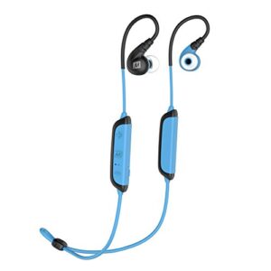 mee audio x8 secure-fit stereo bluetooth wireless sports in-ear headphones (blue)