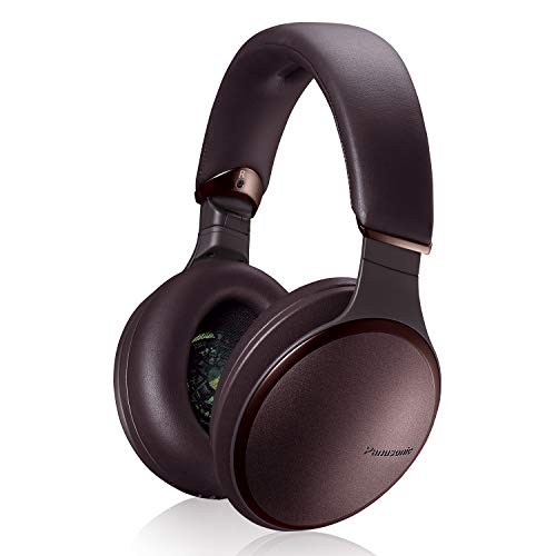 Panasonic Noise Cancelling Headphones with Wireless Bluetooth, Alexa Voice Control & Other Assistants - RP-HD605N-T - Over The Ear Headphone (Brown)