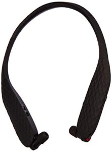 lucid audio amped hearband sound amplifying bluetooth neckband earbud headphones – black, standard