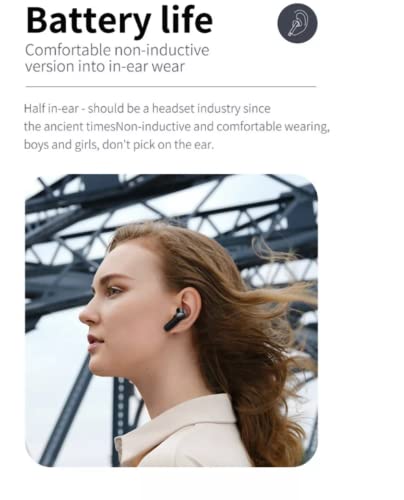 Wireless Earbuds, Bluetooth Ear Buds HiFi Stereo Sound Deep Bass Headphones with LED Charging Case for Samsung Galaxy S10e Touch Control, Noise Cancelling Mic, IPX7 Waterproof Earphones