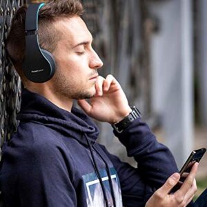 PowerLocus Rose Gold Bluetooth Headphones with Black/Blue Bluetooth Headphones