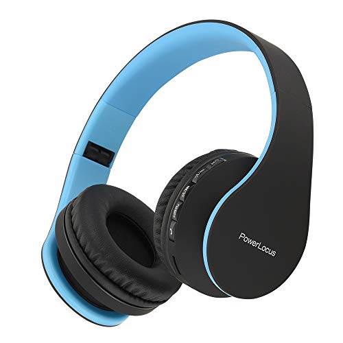 PowerLocus Rose Gold Bluetooth Headphones with Black/Blue Bluetooth Headphones