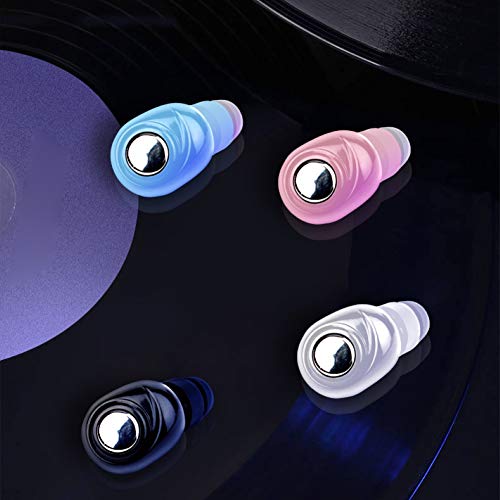 Heave Bluetooth 5.0 Earbud,Mini Invisible Wireless Bluetooth Earpiece Headset in-Ear HiFi Stereo Sound Headphone with Mic for Running Workout Blue