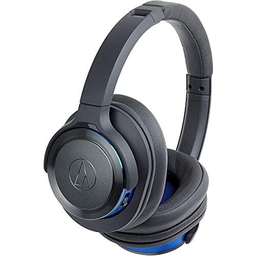 Audio Technica ATHWS660BTGB Solid Bass Wireless Over-Ear Headphones - Gunmetal/Blue